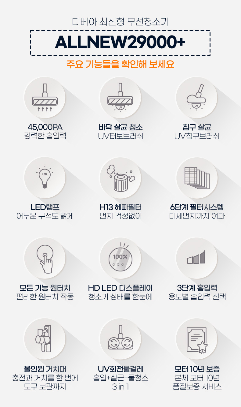 디베아 차이슨 무선청소기 ALLNEW29000 PLUS : 생활가전 전문 기업 나우홈